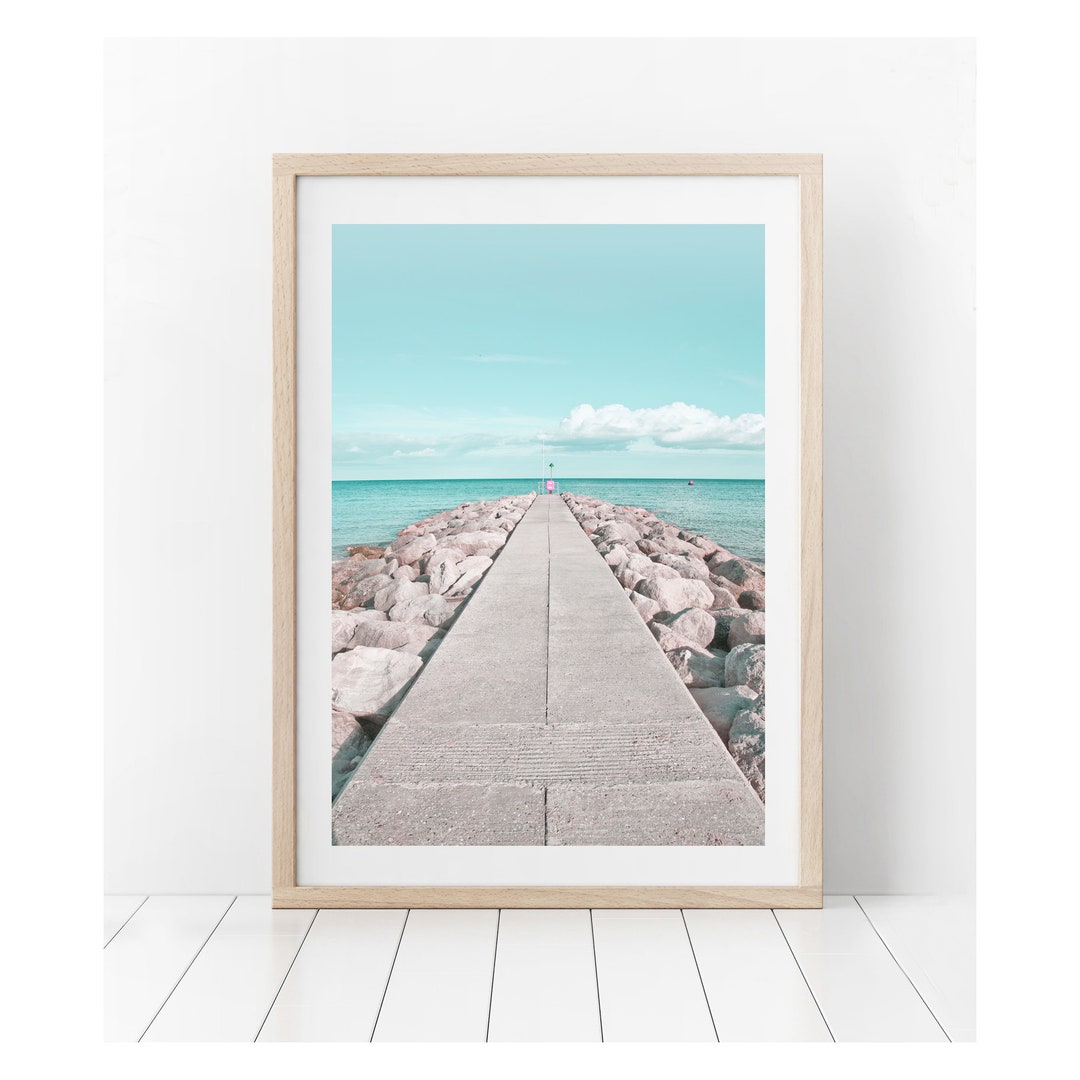 Coastal Art PRINTABLE, Boho Decor,beach Print,teen Room,ocean Jetty ...