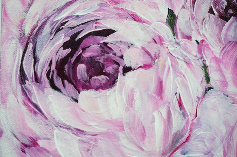 Pfingstrosen / Blumen Acrylbild / Peony / Flowers Acrylic Painting /Original Handgemalt / Unikat ...