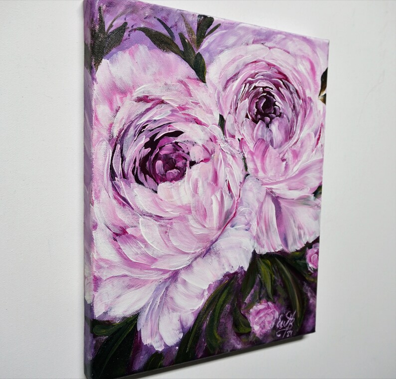 Pfingstrosen / Blumen Acrylbild / Peony / Flowers Acrylic Painting /Original Handgemalt / Unikat ...