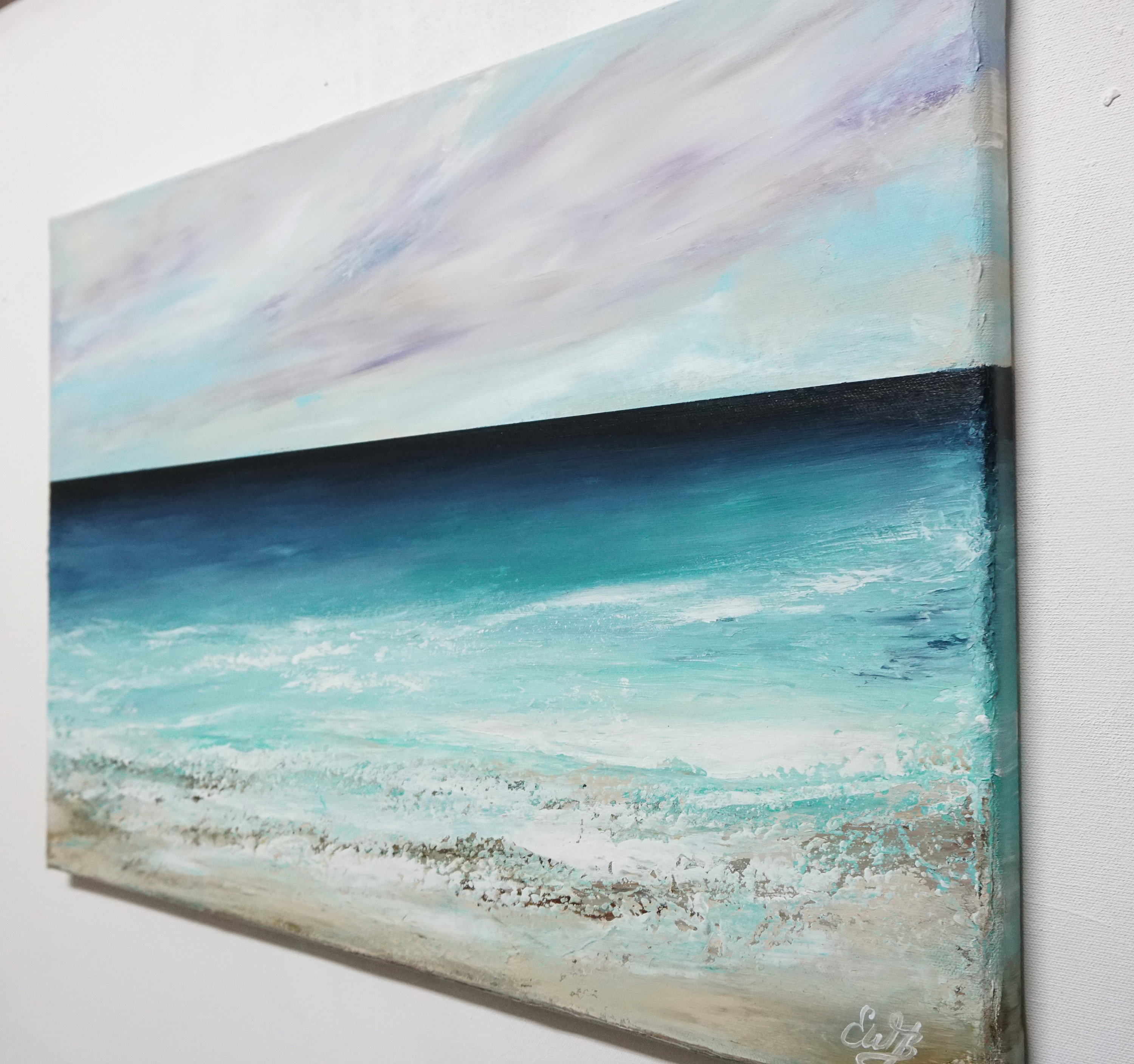 Das weite Meer, Acrylgemälde, Seelandschaft handgemalt, Maritime Kunst ...