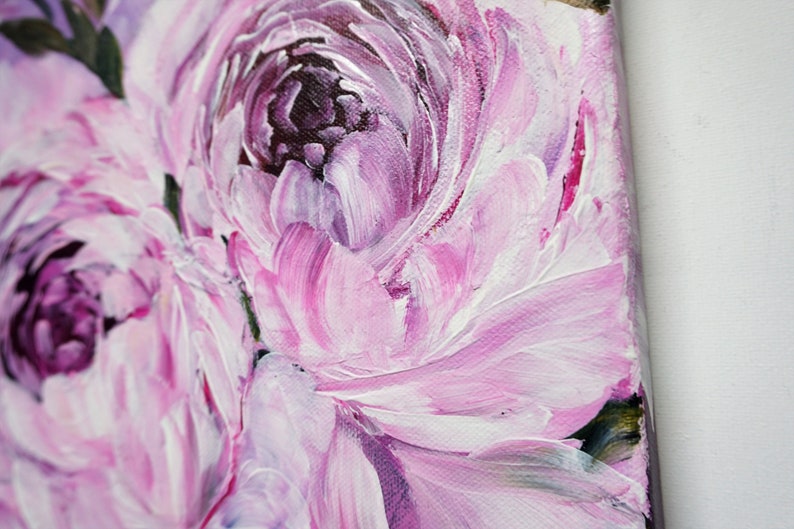 Pfingstrosen / Blumen Acrylbild / Peony / Flowers Acrylic Painting /Original Handgemalt / Unikat ...