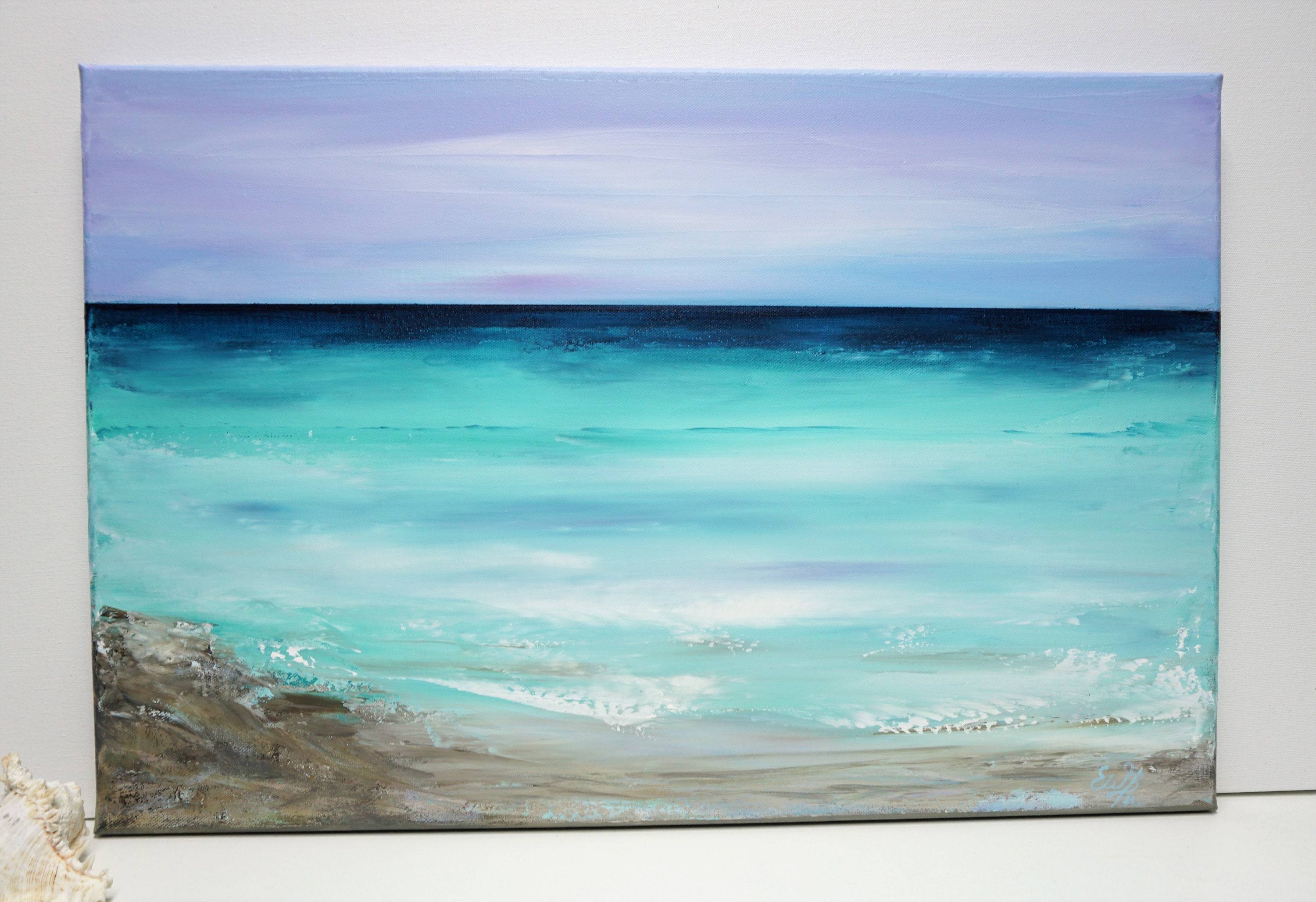 Original Painting Tropical Sea, Maritime Art, Sea Waves Beach, Seascape ...
