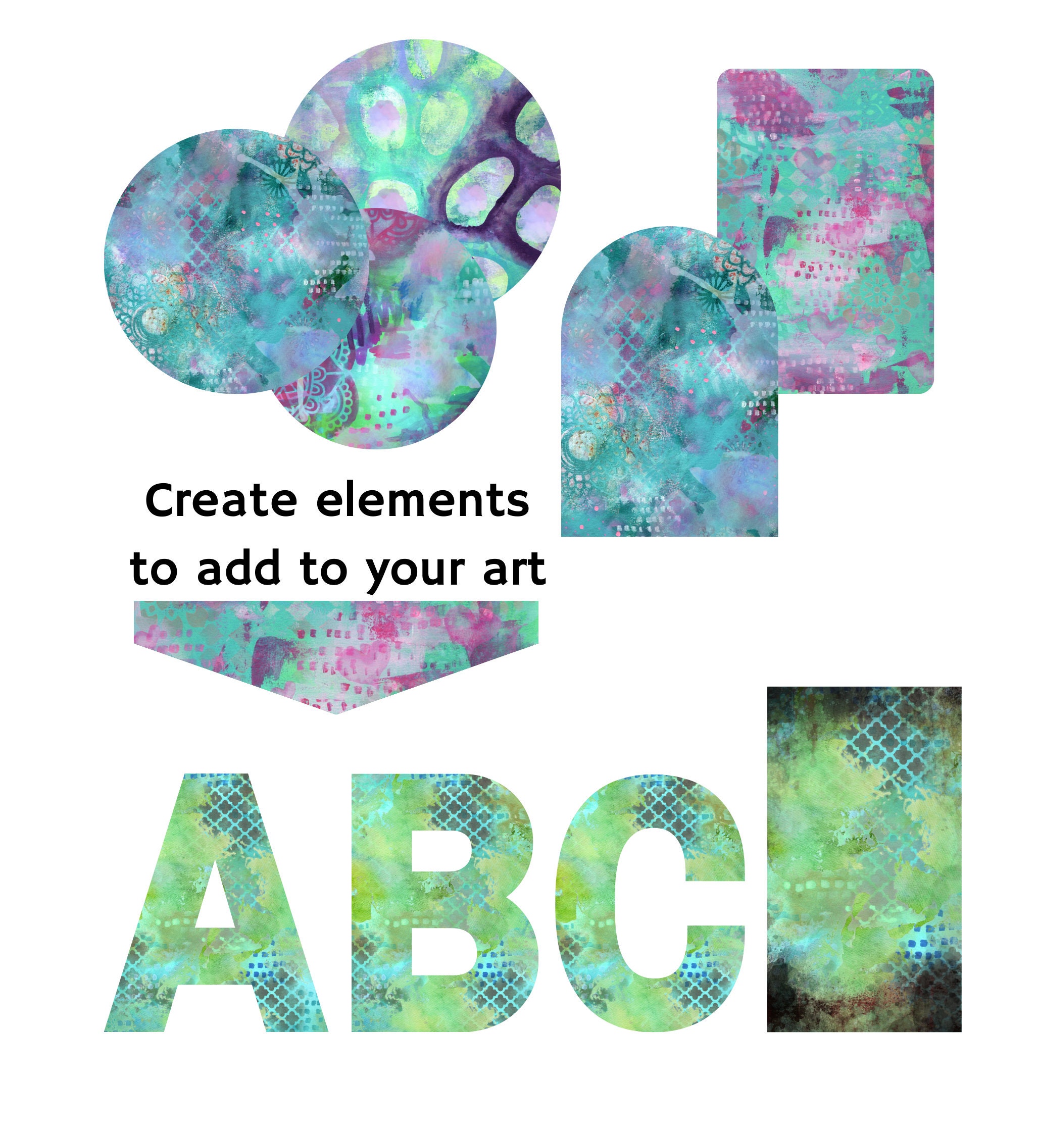 Digital Download Mixed Media Collage Art Sheet Journaling Collage Sheet ...