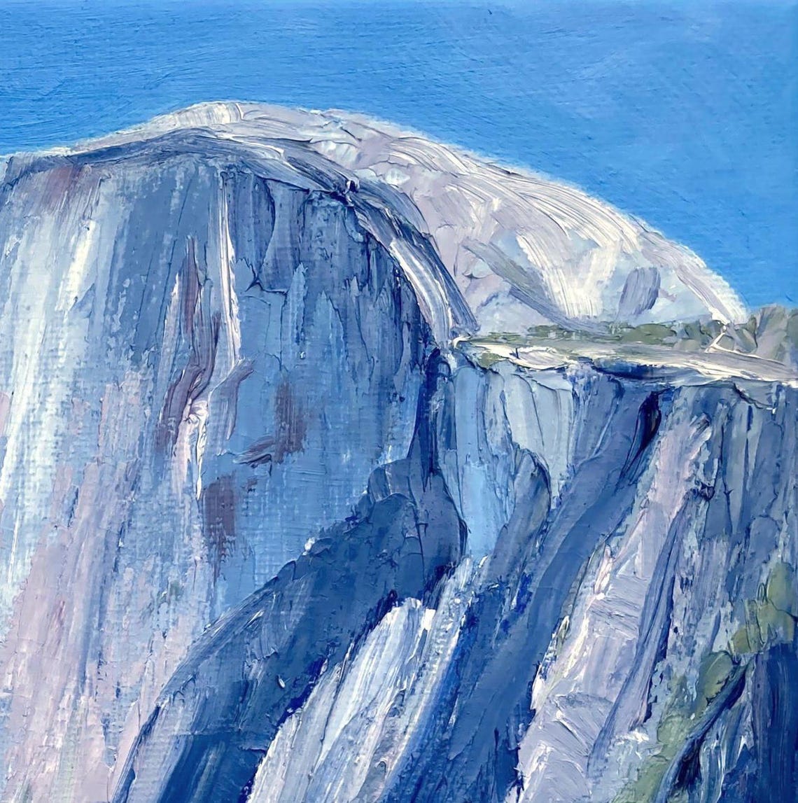 Half Dome Painting. Original Oil Painting. California Landscape ...
