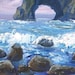 Original Oil Painting. Mack Arch Rock, Oregon. Seascape. Canvas 12x9 ...