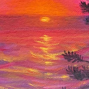 Sunset Oil Painting. Original Oil Painting. Oregon. Seascape. Landscape ...