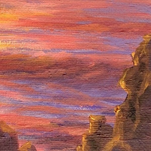 Oregon Beach. Sunset. Original Oil Painting. Seascape. Ocean Painting ...