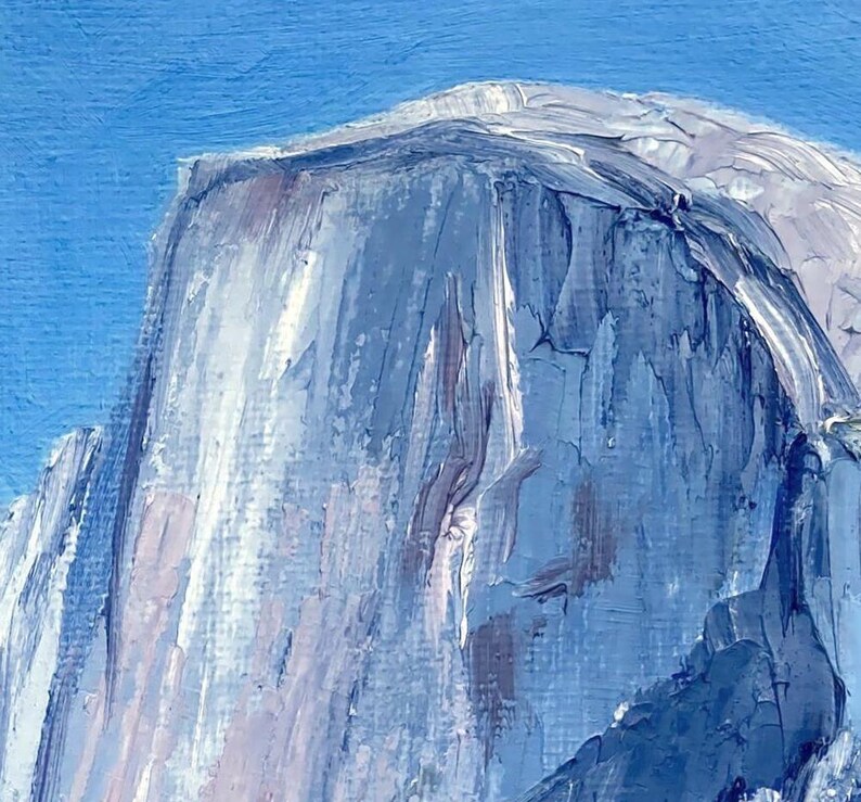 Half Dome Painting. Original Oil Painting. California Landscape ...