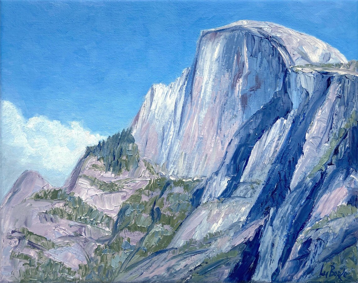 Half Dome Painting. Original Oil Painting. California Landscape ...