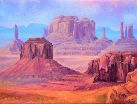 Monument Valley Painting. Original Oil Painting. Sunrise. - Etsy
