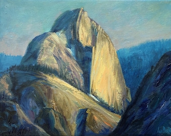 Half Dome Painting. Original Oil Painting. California Landscape ...