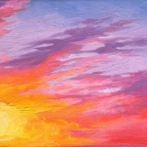 Original Oil Painting. Oregon Beach. Seascape. Ocean.sunset. Canvas ...