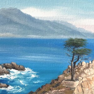 Monterey Cypress Tree. Original Oil Painting. California Landscape ...