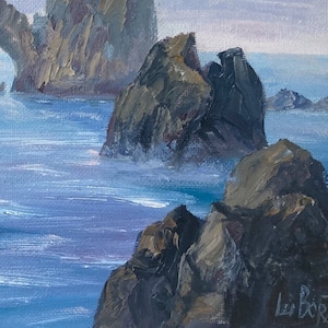 ORIGINAL Oil Painting. Oregon Oil Painting. Mack Arch Rock. Landscape ...
