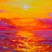 Original Oil Painting. Sunset. Ocean Seascape. Beach Painting. Canvas ...