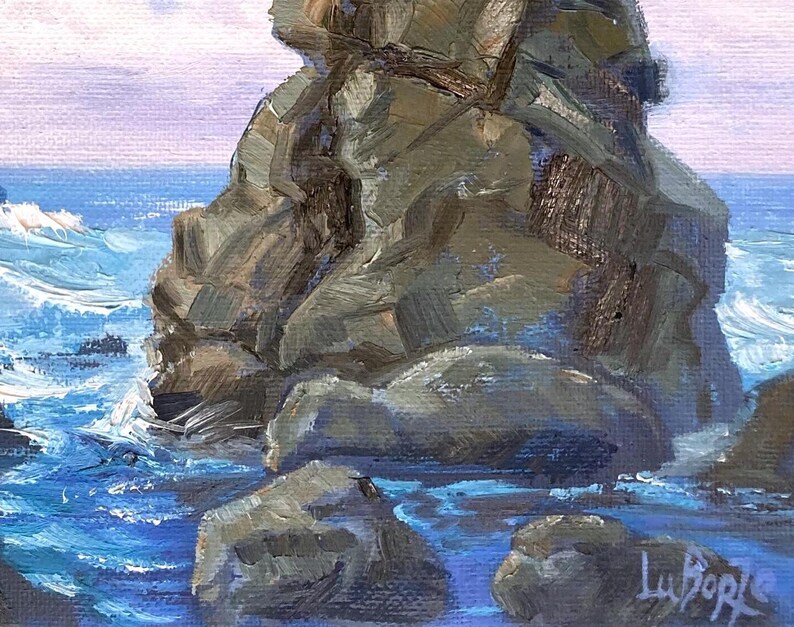 Original Oil Painting. Mack Arch Rock, Oregon. Seascape. Canvas 12x9 ...