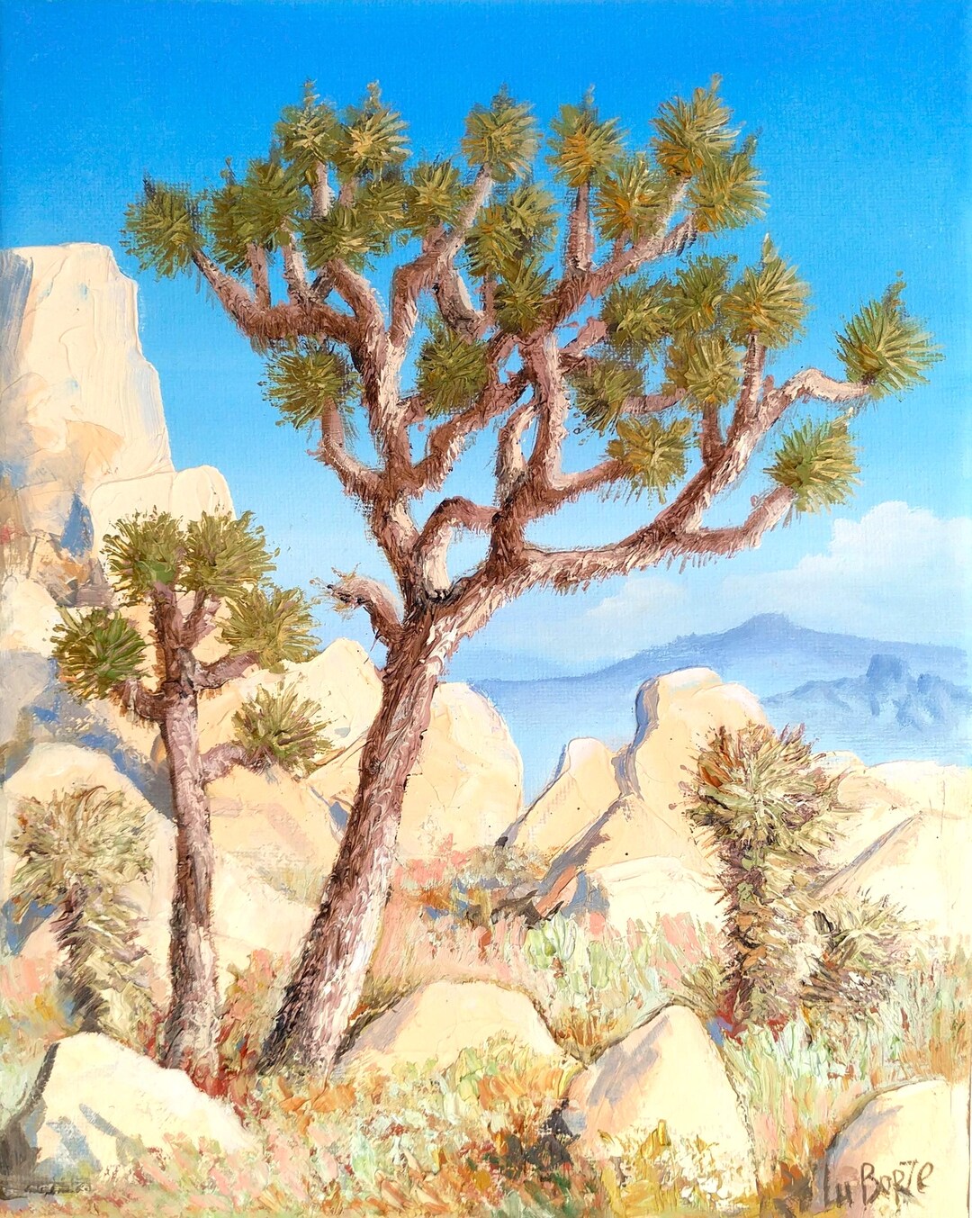 Joshua Tree. ORIGINAL Oil Painting. California National Park.california ...