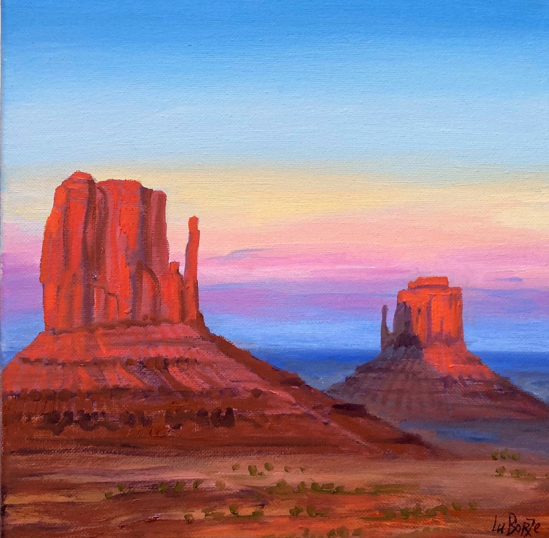 Monument Valley Sunset. Original Oil Painting. Arizona Painting ...