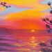 Sunset Oil Painting. Original Oil Painting. Oregon. Seascape. Landscape ...