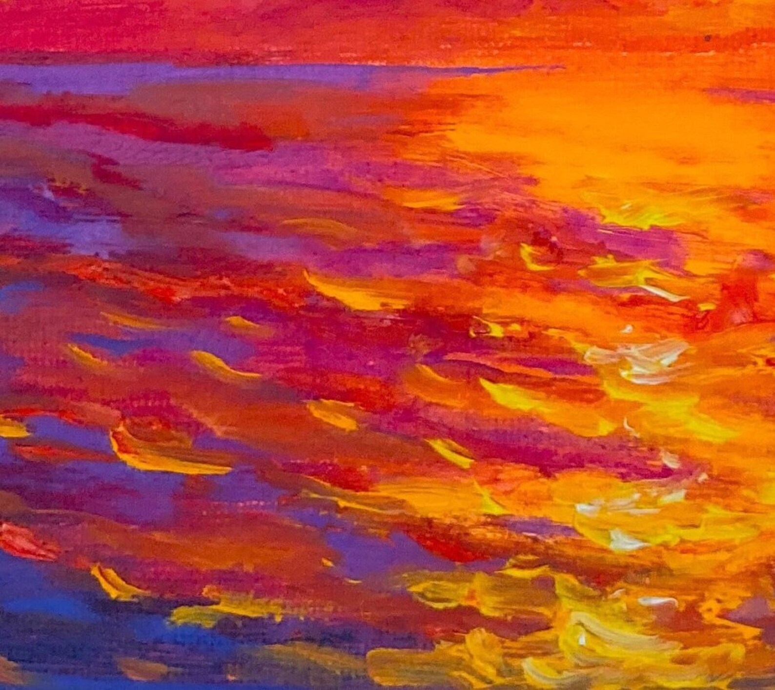 Original Oil Painting. Sunset. Ocean Seascape. Beach Painting. Canvas ...