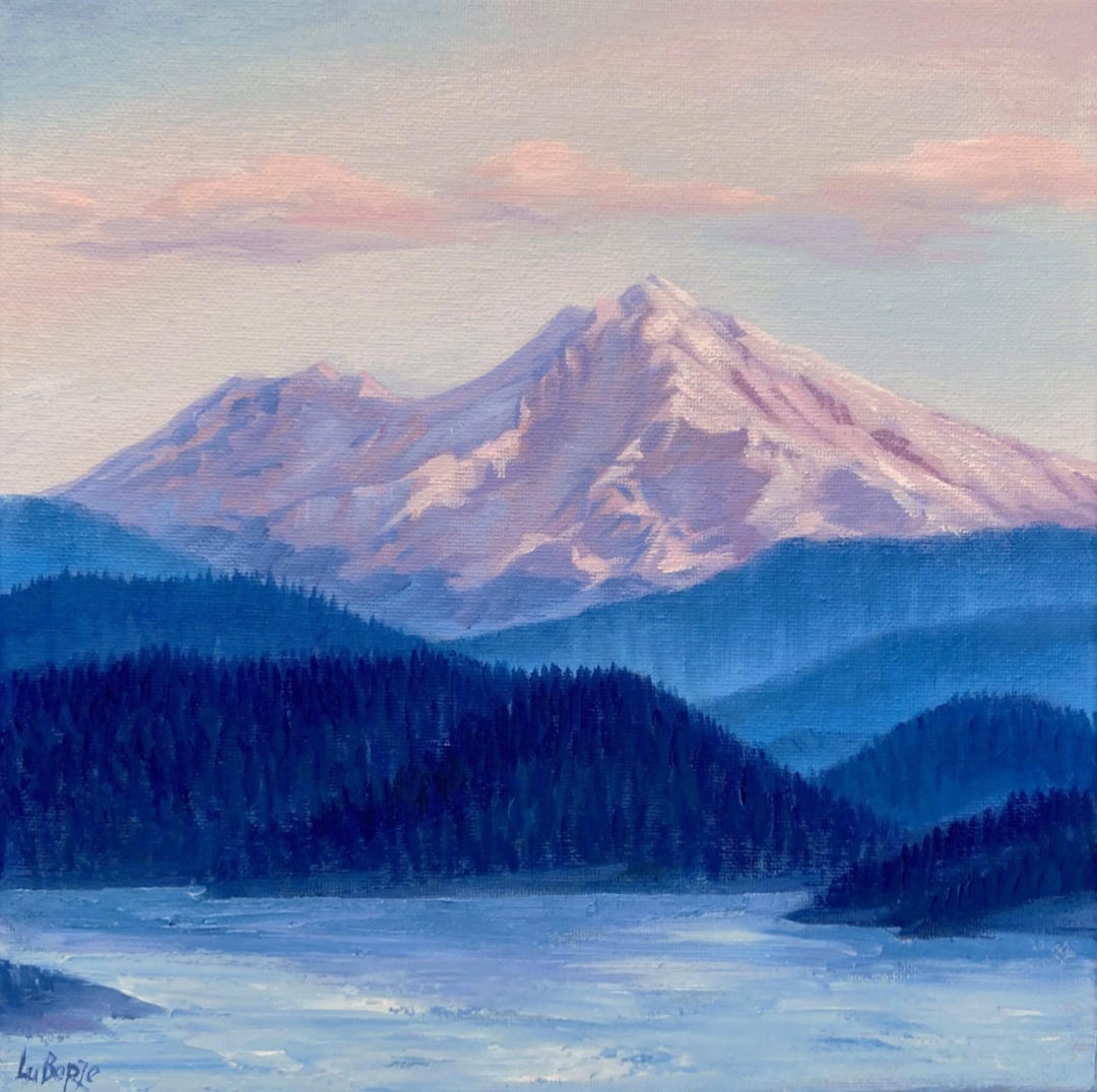 Shasta Oil Painting. Original Oil Painting. California Mount. Fine Art ...
