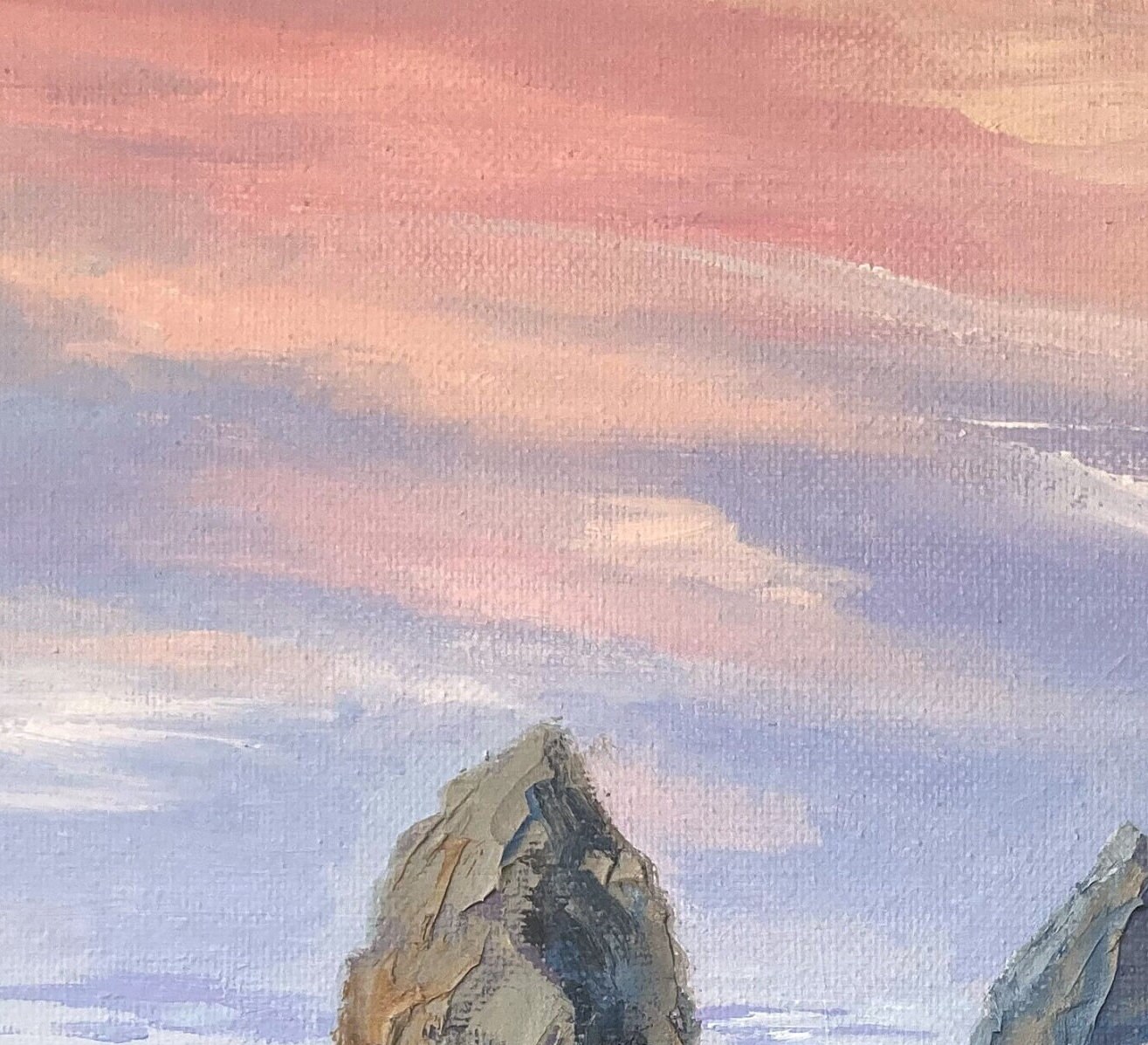 Original Oil Painting. Mack Arch Rock. Oregon Seascape. Canvas 12x9 ...