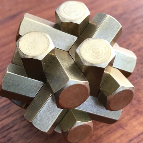 Joy of Hex : Interlocking Brass Puzzles | Etsy