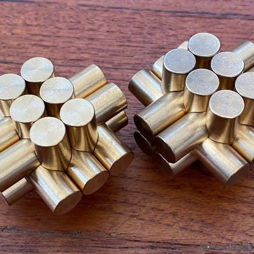 Pygmy and Marmoset Cylindrical Brass Burr Puzzles - Etsy