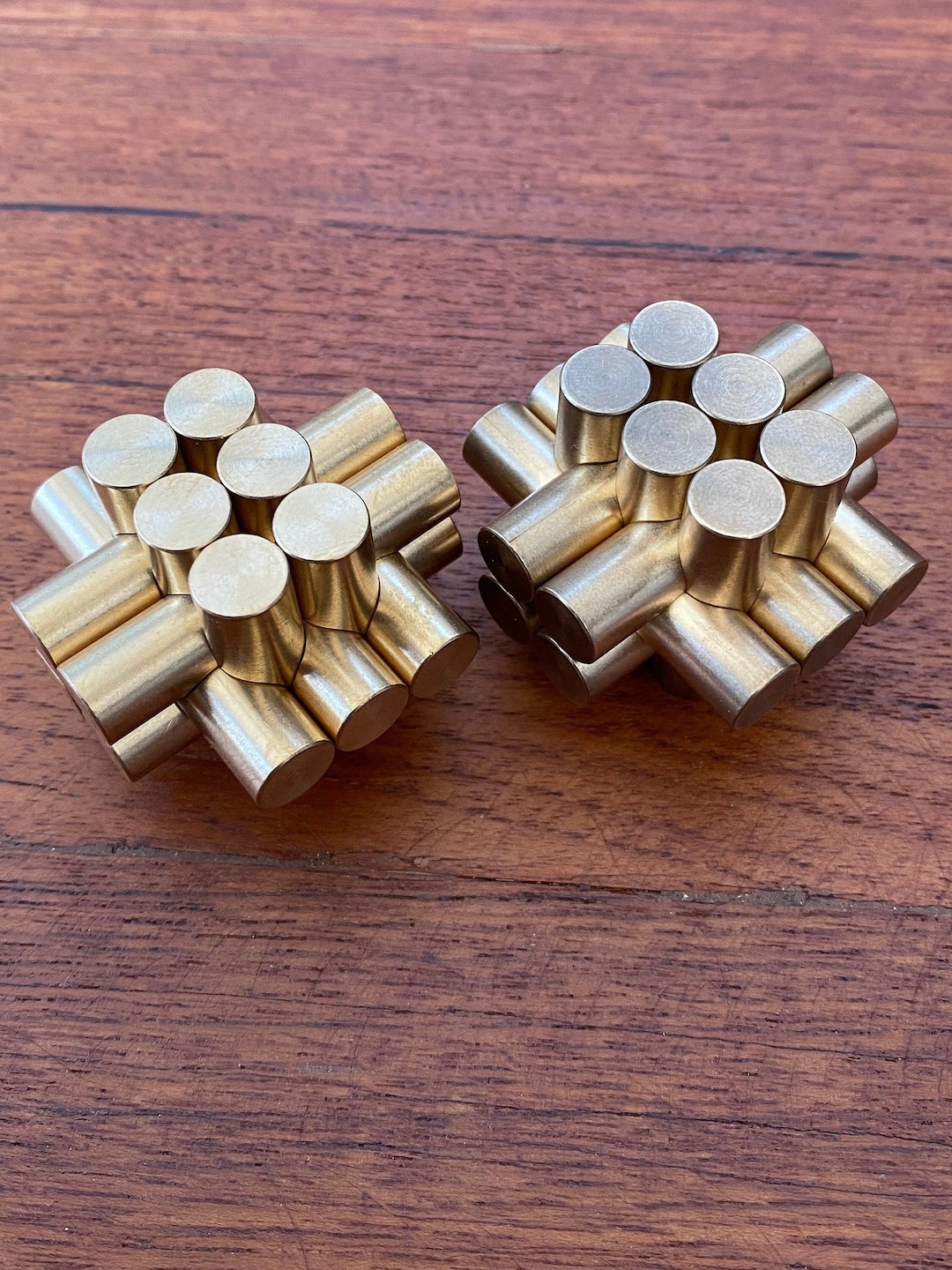 Pygmy and Marmoset Cylindrical Brass Burr Puzzles - Etsy