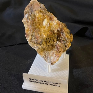 Mineral, Crystal, Rock Display Stand With Custom ID Plate - Etsy