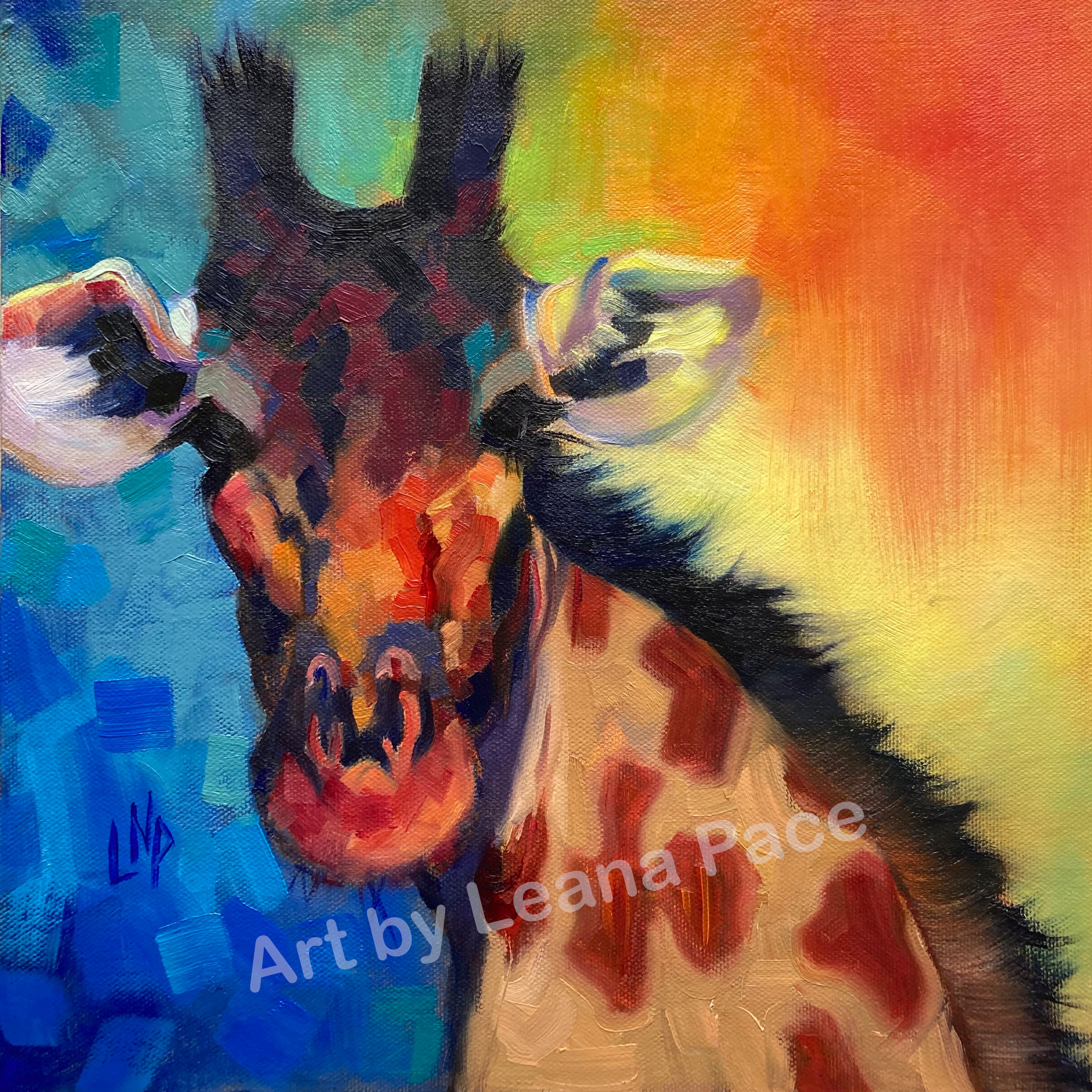 Painting of Giraffe Giraffe Painting Oil Painting - Etsy UK
