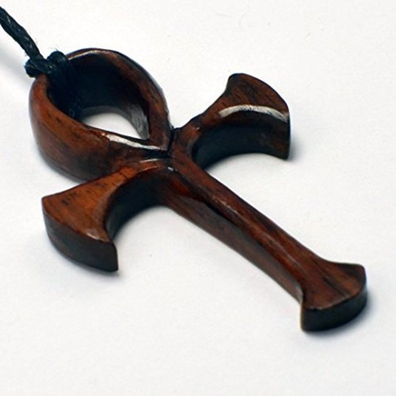 Wooden Ankh by Crown Republic | Hand Carved Wooden Pendant Jewelry ...