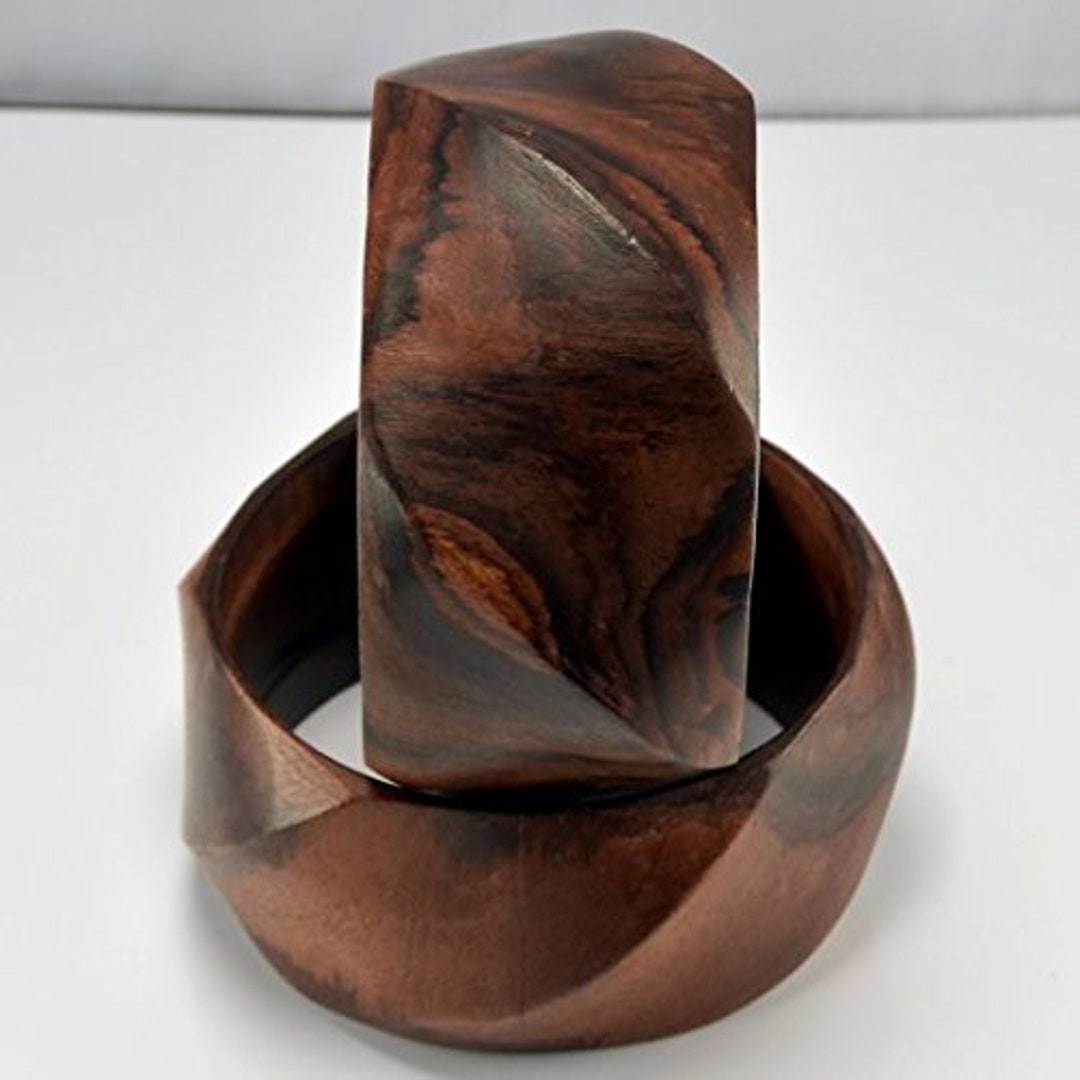 Hand Carved Wooden Bracelet by Crown Republic Hand Carved - Etsy