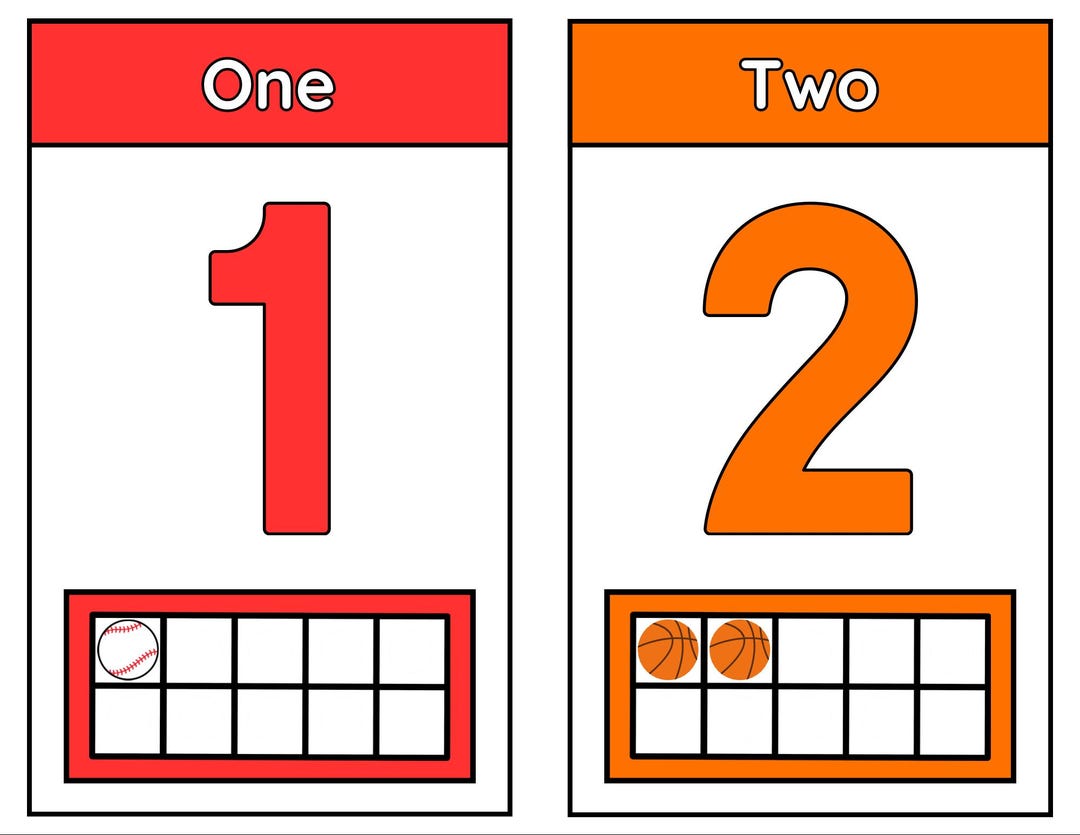 Printable Numerals & Counting PDF | Numerals 1-20, Number Names and ...