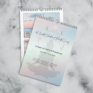 July 2025-june 2026 Mindfulness Calendar | Daily Prompts, Affirmations ...