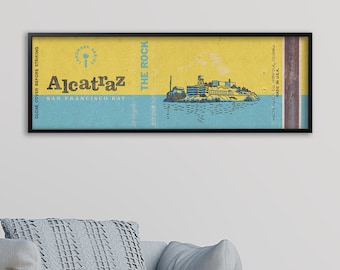 Retro Alcatraz Matchbook Poster 36 X 12 Vintage Wall - Etsy