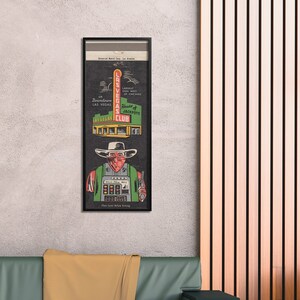 Vintage Las Vegas Club Matchbook Poster 12 X 32 In. | Etsy