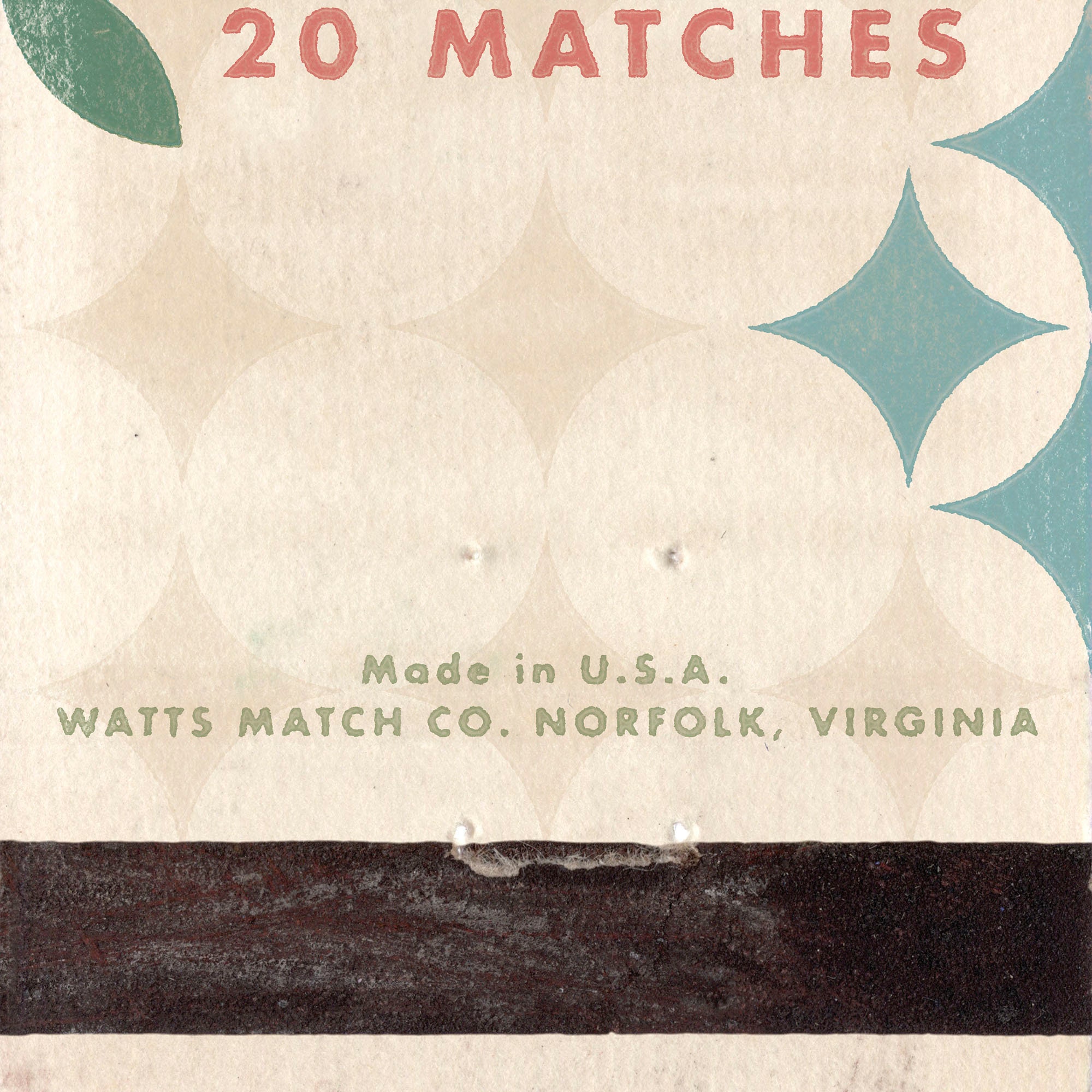 Retro Diamond Matchbook Poster 12x36 Mid Century - Etsy