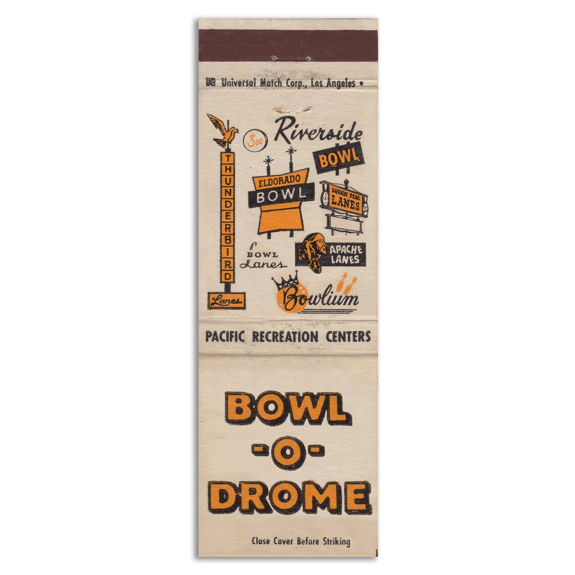 Vintage Bowling Alley Matchbook Poster (12 X 36 In.) - Etsy