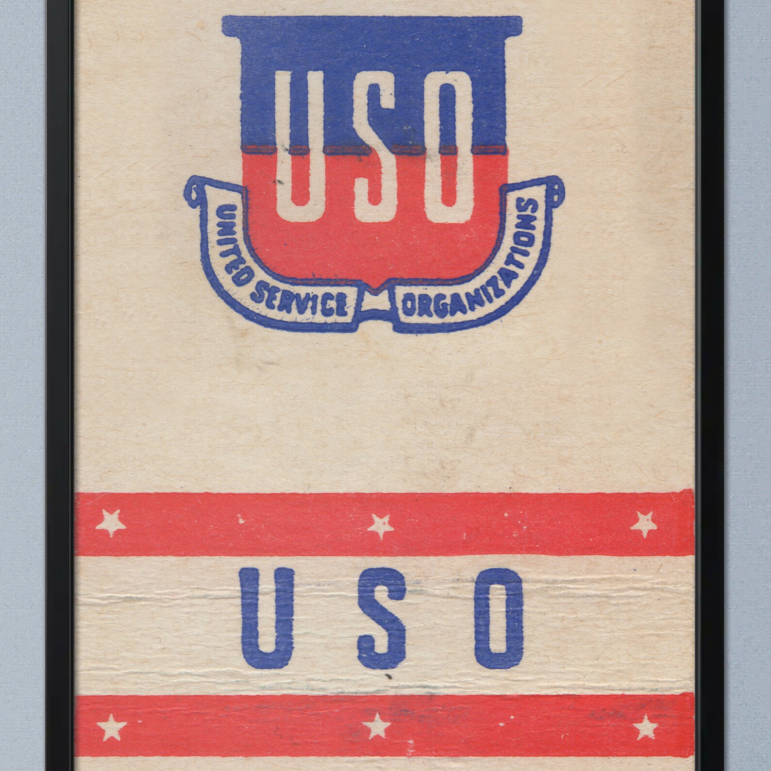 Retro USO Club Matchbook Poster 12 X 36 In. Vintage Military - Etsy ...