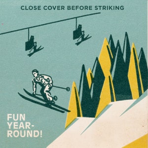 Retro Lake Placid Matchbook Poster (12 X 36") Vintage Ski Signs ...