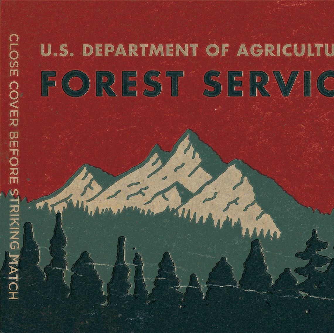 Retro US Forest Service Matchbook Poster 36 X 12 Fire - Etsy UK