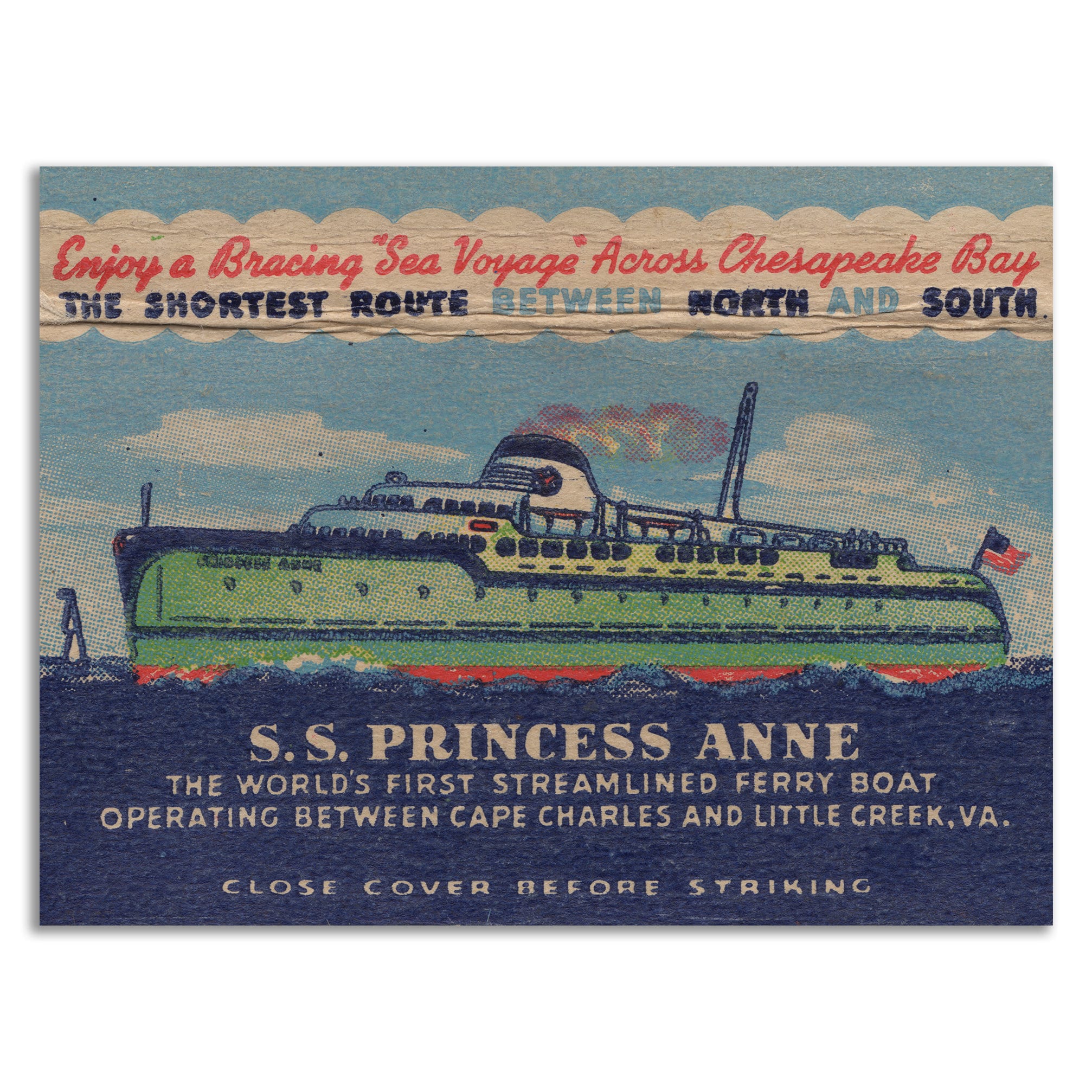 Vintage Ferry Boat Matchbook Poster Set (12 X 16 In.) - Etsy