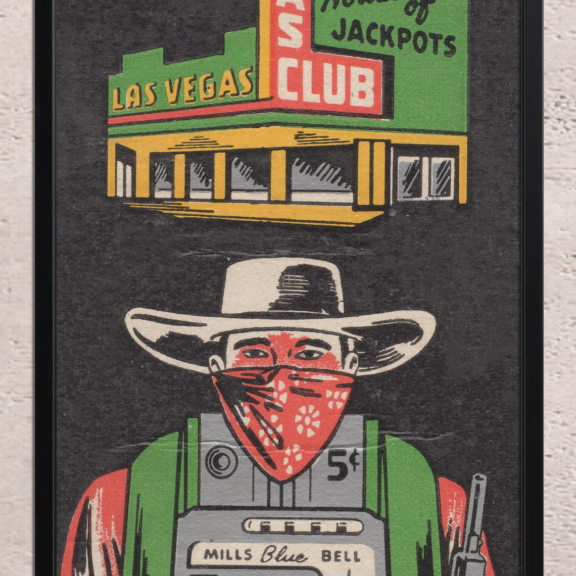 Vintage Las Vegas Club Matchbook Poster 12 X 32 In. | Etsy