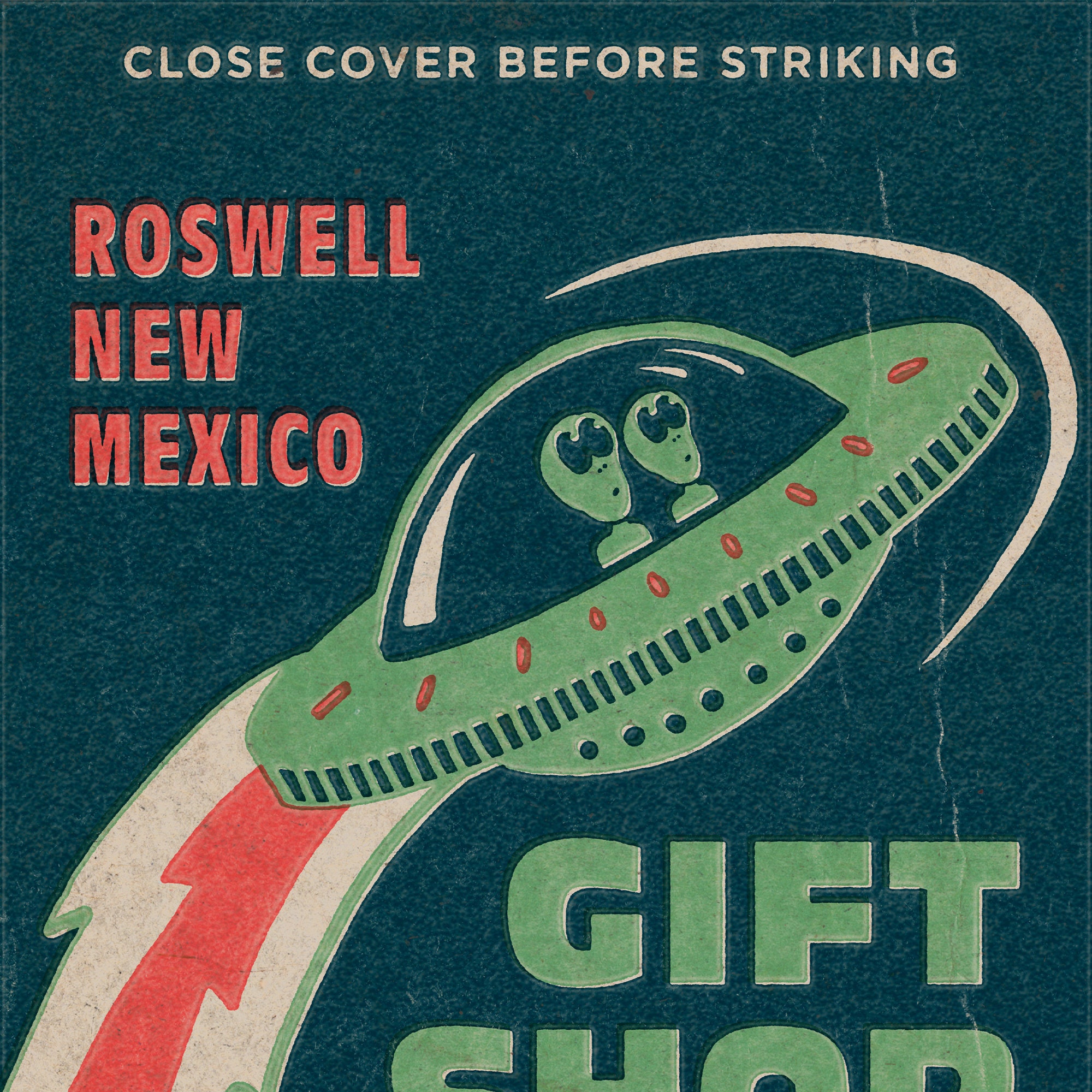 Retro Roswell Matchbook Poster 12 X 36 Vintage Flying - Etsy
