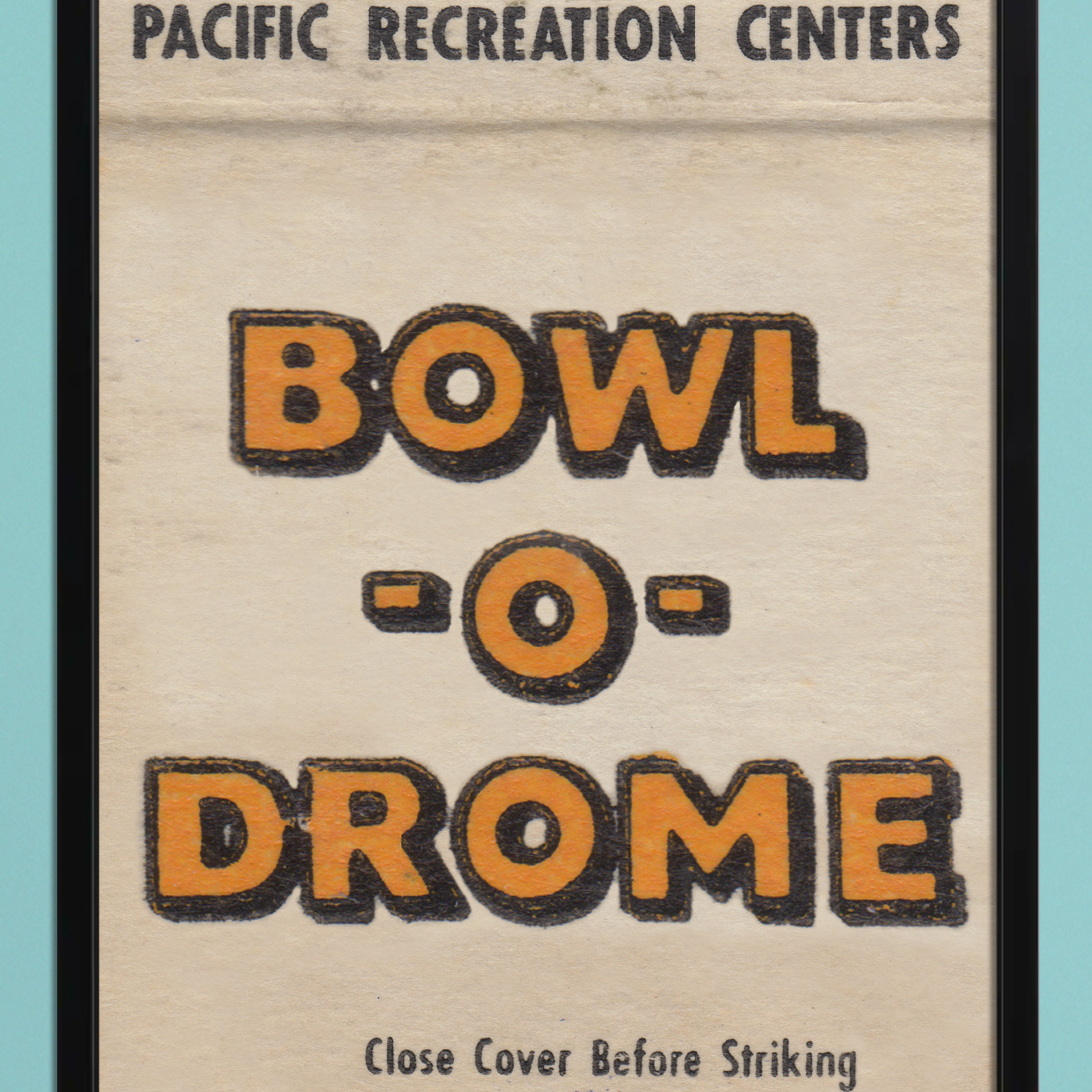 Vintage Bowling Alley Matchbook Poster (12 X 36 In.) - Etsy