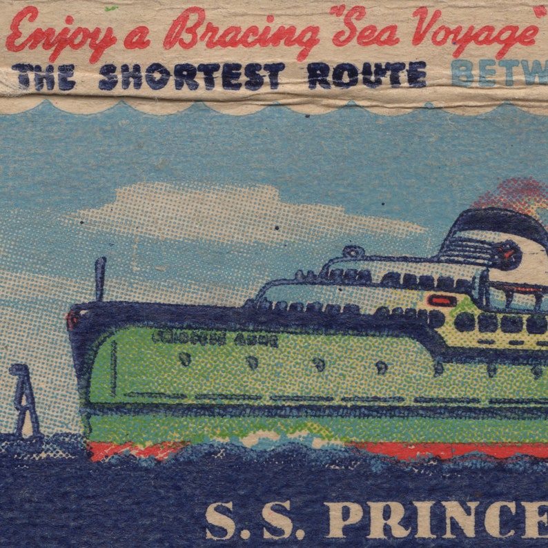 Vintage Ferry Boat Matchbook Poster Set (12 X 16 In.) - Etsy