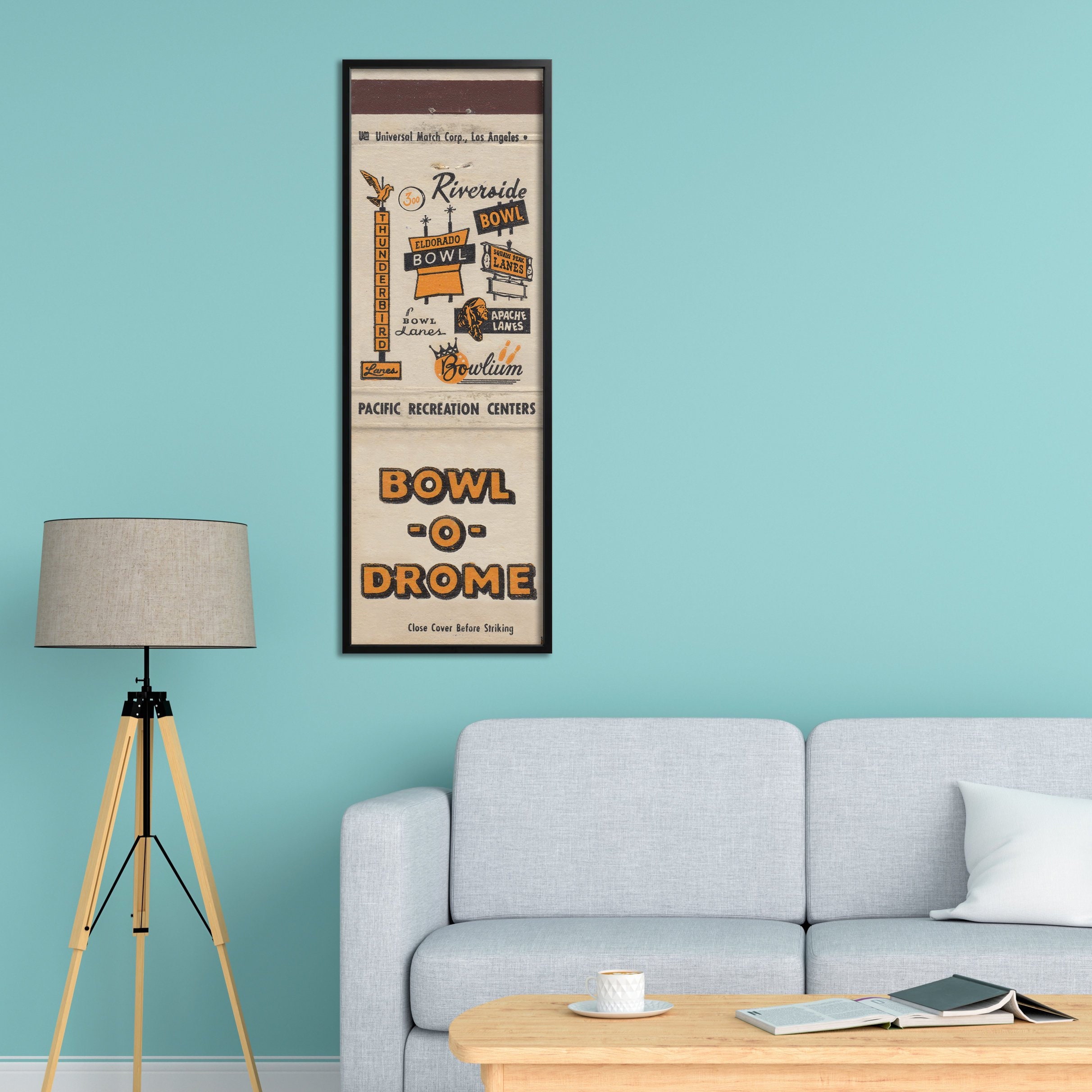 Vintage Bowling Alley Matchbook Poster (12 X 36 In.) - Etsy