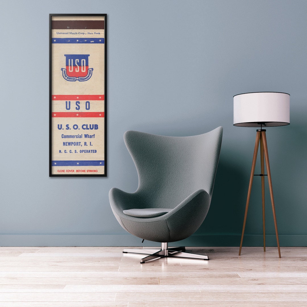 Retro USO Club Matchbook Poster (12 X 36 In.) Vintage Military ...