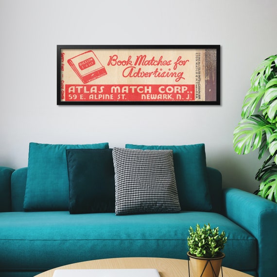 Retro Matchbook Poster 36 x 12 Vintage Advertising | Etsy